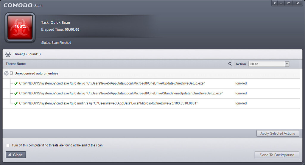 Comodo detected 3 threats yet ignoring them - Comodo Internet Security - CIS - Comodo Forum